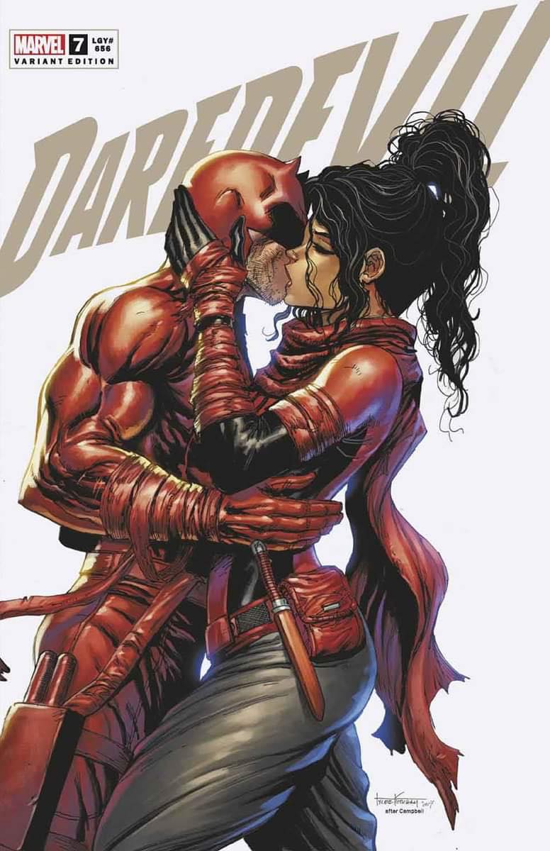 Daredevil And Black Cat Kiss