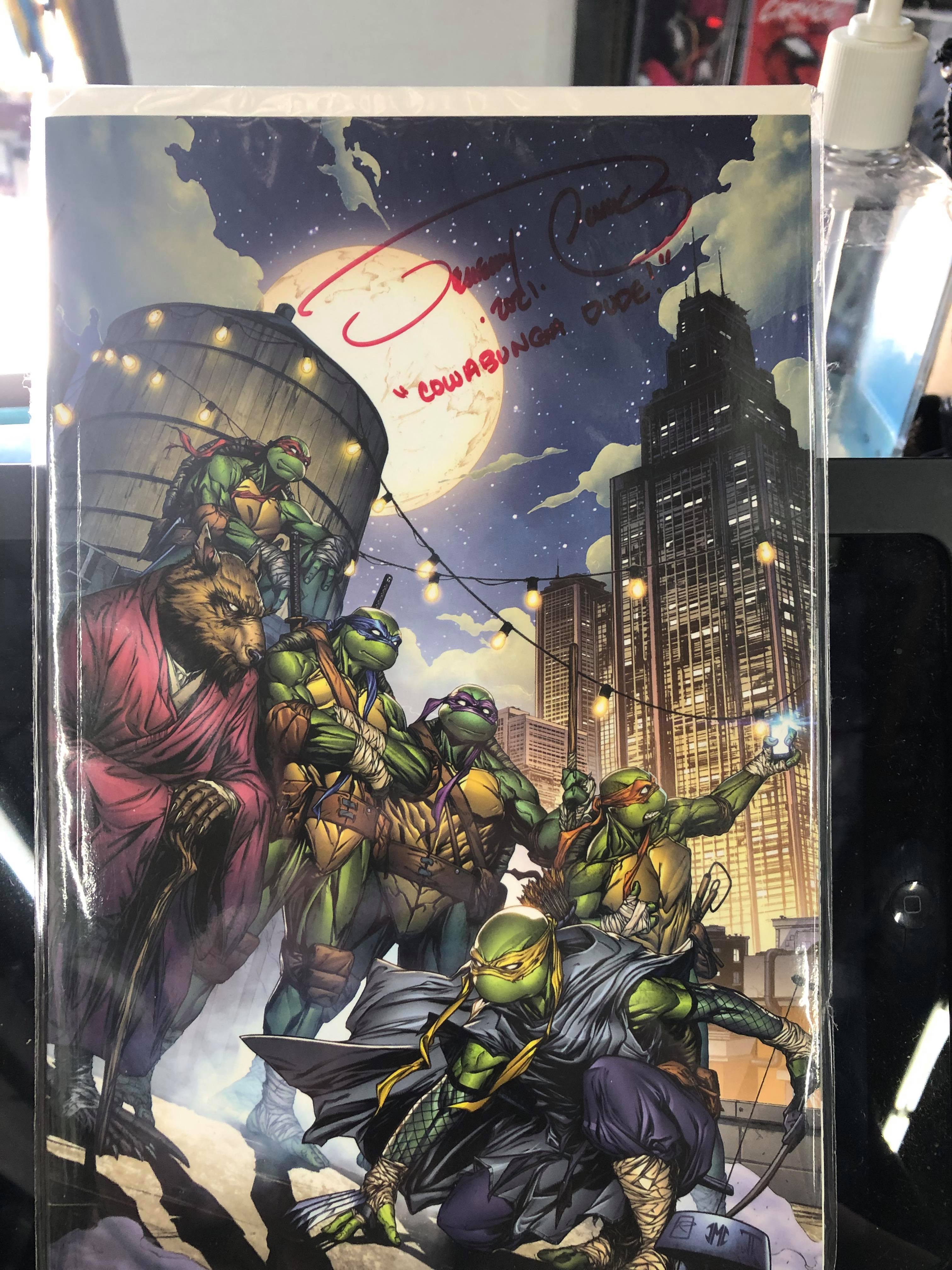 TEENAGE MUTANT NINJA TURTLES # 100 VIRGIN SIGNED by Jeremy Clark w/COA ...